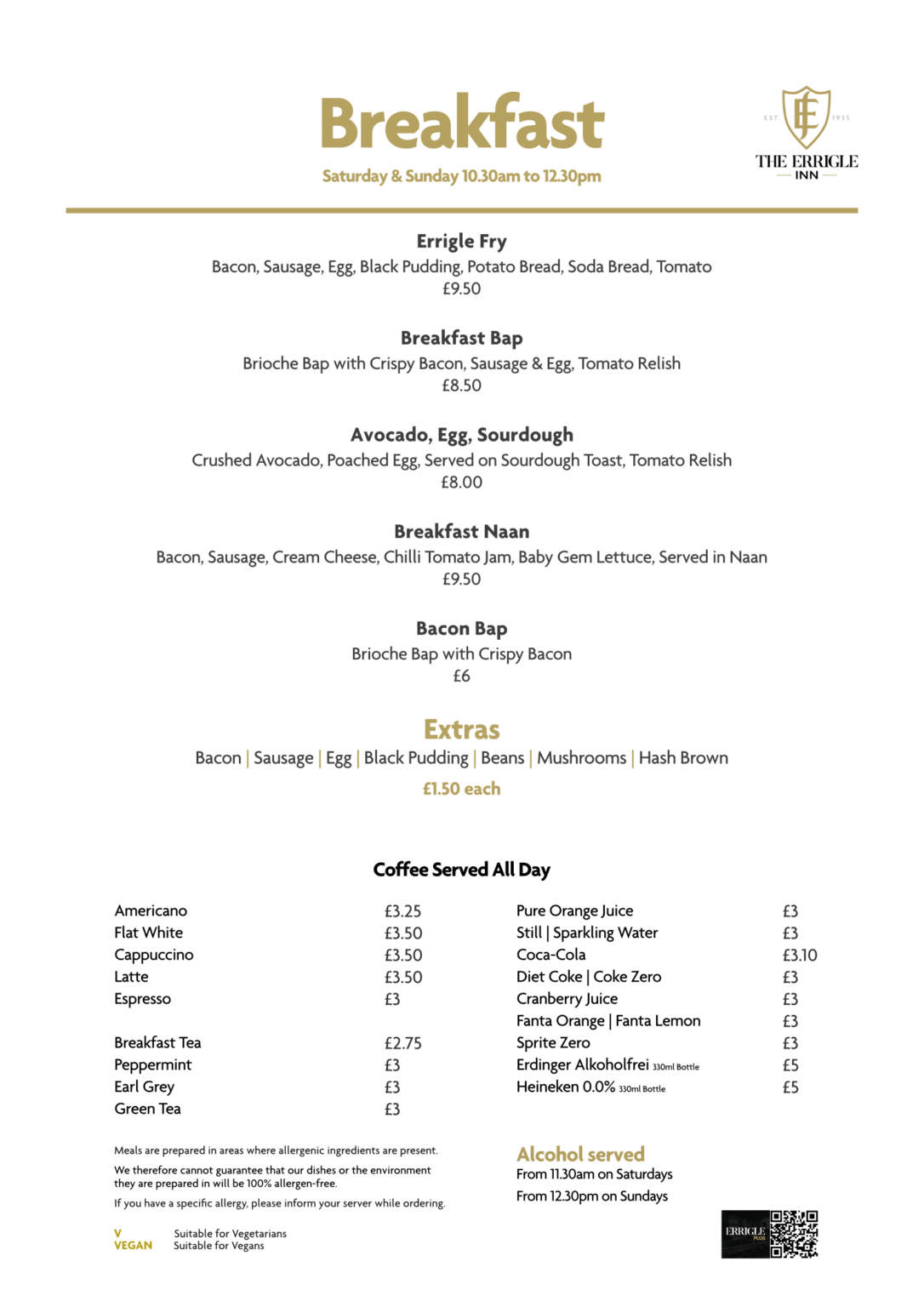 Weekend Breakfast is Back! – The Errigle Inn