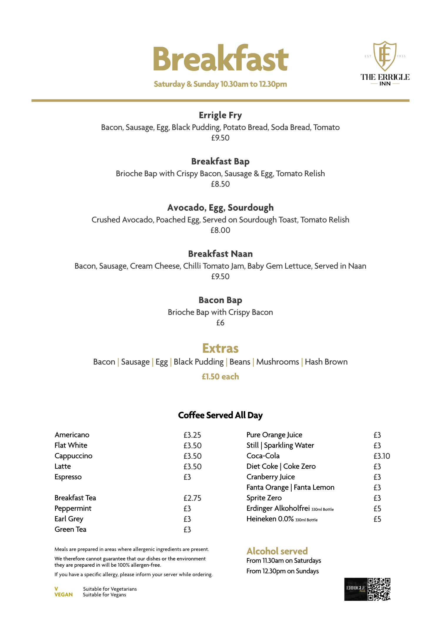 Weekend Breakfast is Back! – The Errigle Inn